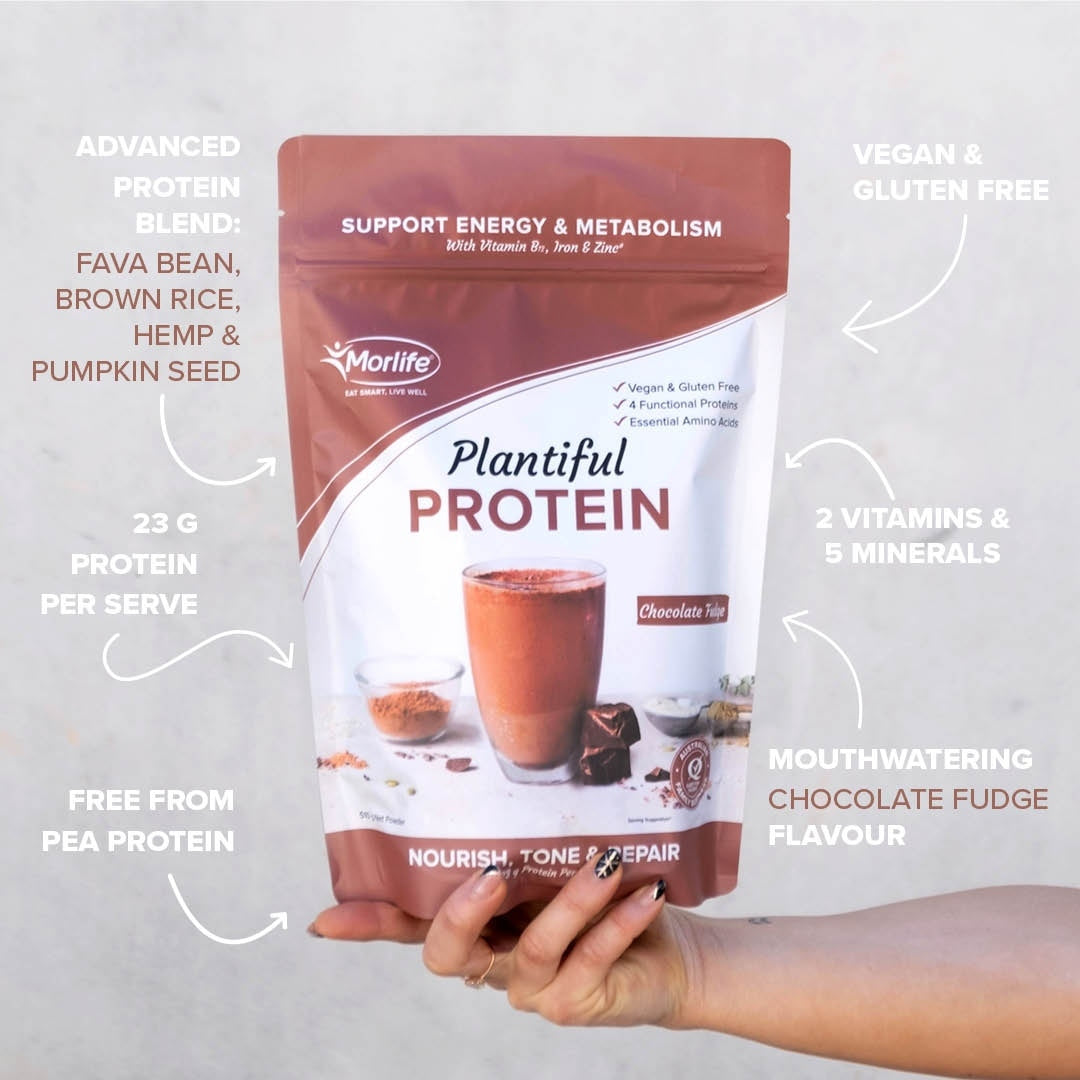Morlife Plantiful Protein Chocolate Fudge Plant Based & Vegan – Morlife AUS